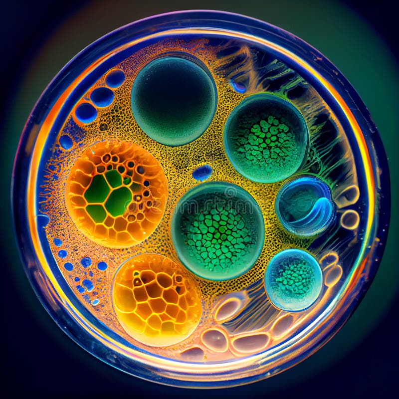 Cells Under Microscope, Generatie Ai Illustration Stock Illustration ...