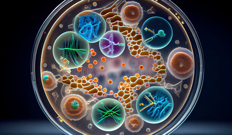 Cells Under Microscope, Generatie Ai Illustration Stock Illustration ...