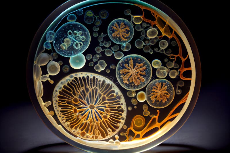 Cells Under Microscope, Generatie Ai Illustration Stock Illustration ...