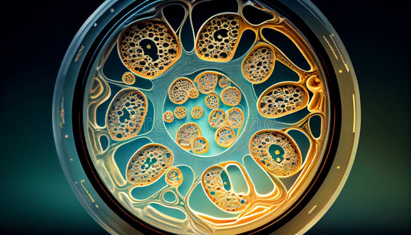 Cells Under Microscope, Generatie Ai Illustration Stock Illustration ...