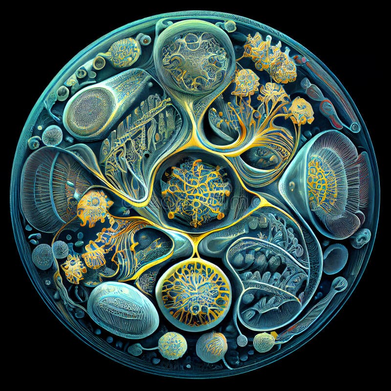 Cells Under Microscope, Generatie Ai Illustration Stock Illustration ...