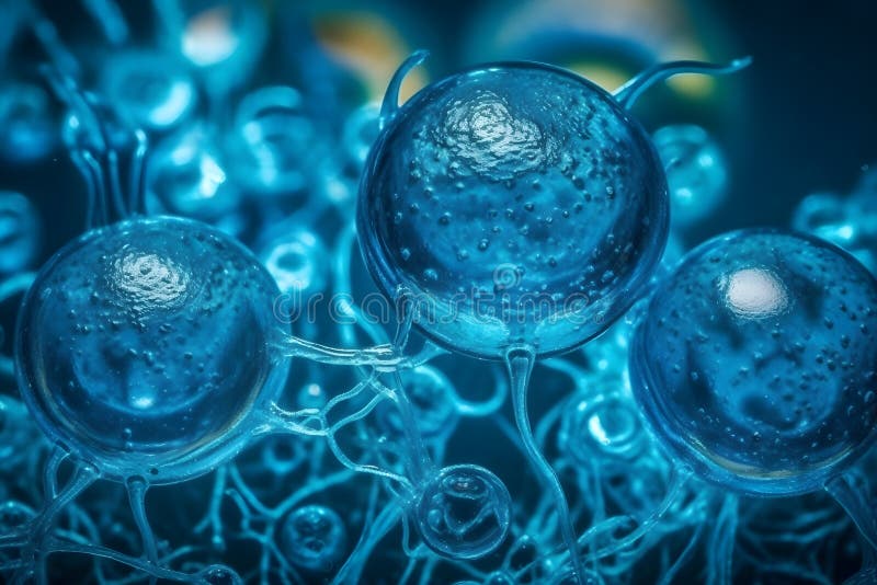 Cells Under the Microscope. Neural Network AI Generated Stock ...