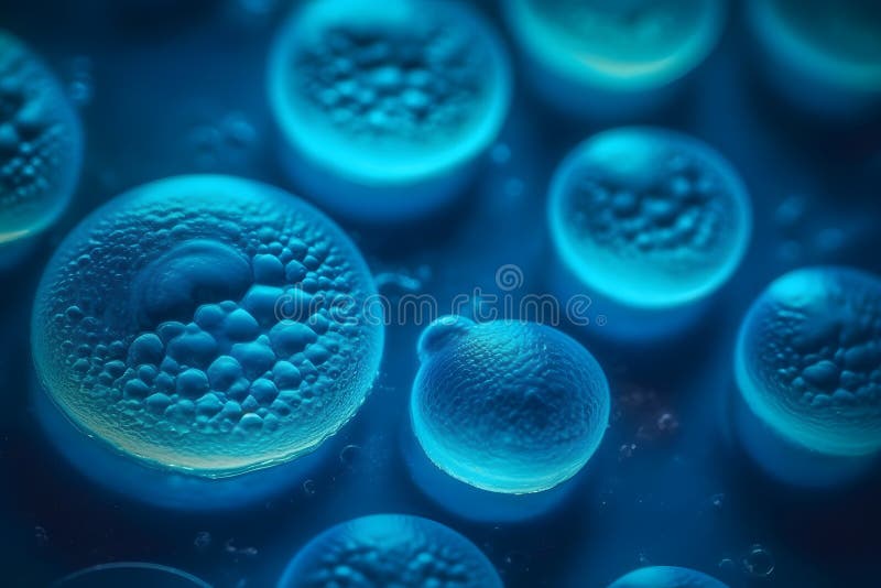 Cells Under the Microscope. Neural Network AI Generated Stock ...