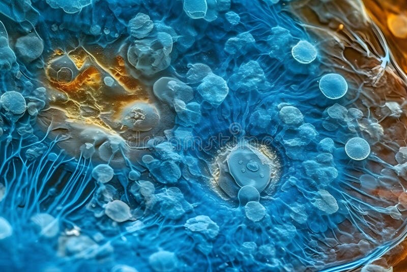 Cells Under the Microscope. Neural Network AI Generated Stock ...