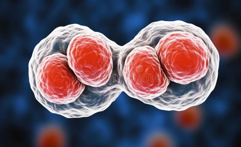 Cells Viewed through a Microscope. Study of Stem Cells. Utilization of ...