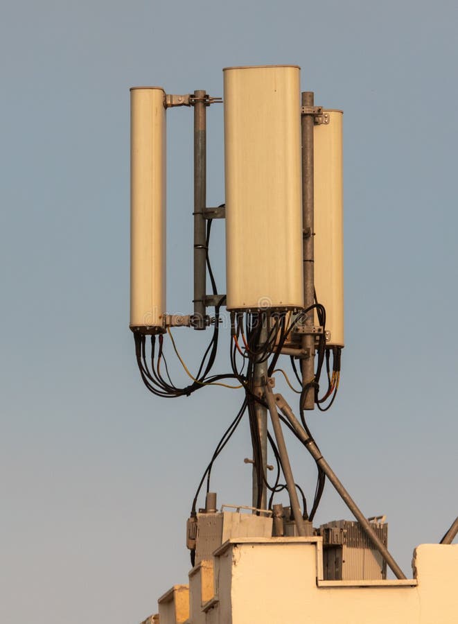 Cellular Antenna on the Roof Stock Image - Image of antenna ...