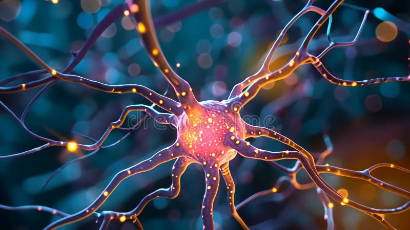 Cellular Architecture: Structure of Brain Cells Showcasing ...