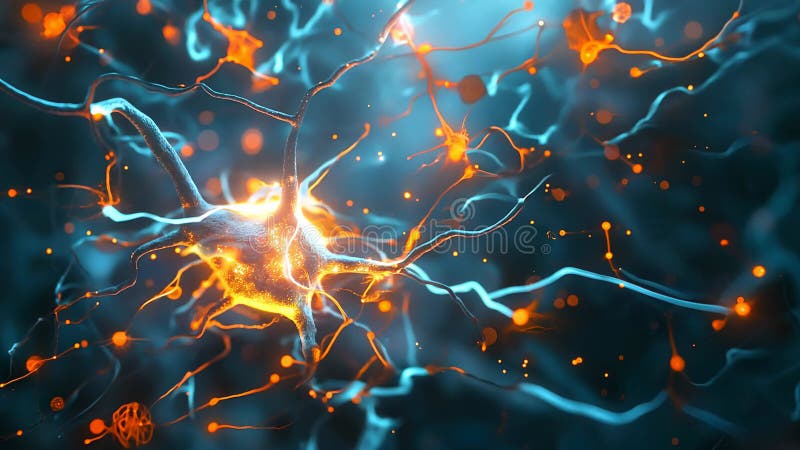 Cellular Architecture: Structure of Brain Cells Showcasing ...