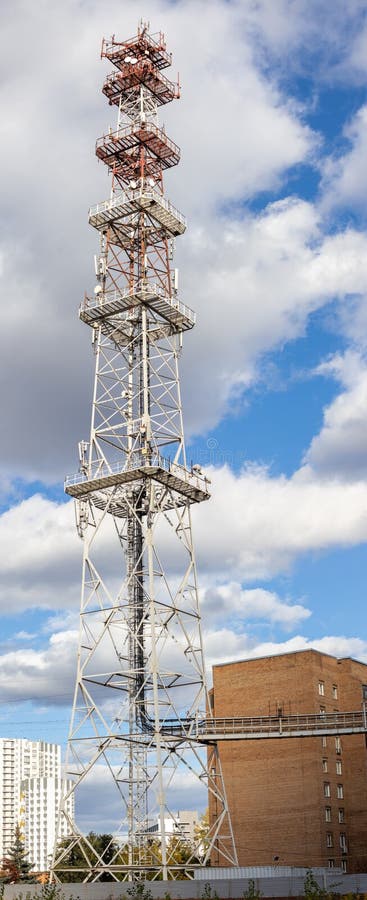 Antenna Cellular Base Station Stock Photo - Image of mobility ...