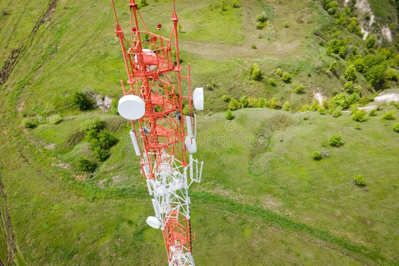 Telecommunication Tower of 4G and 5G. Base Station or Transceiver ...