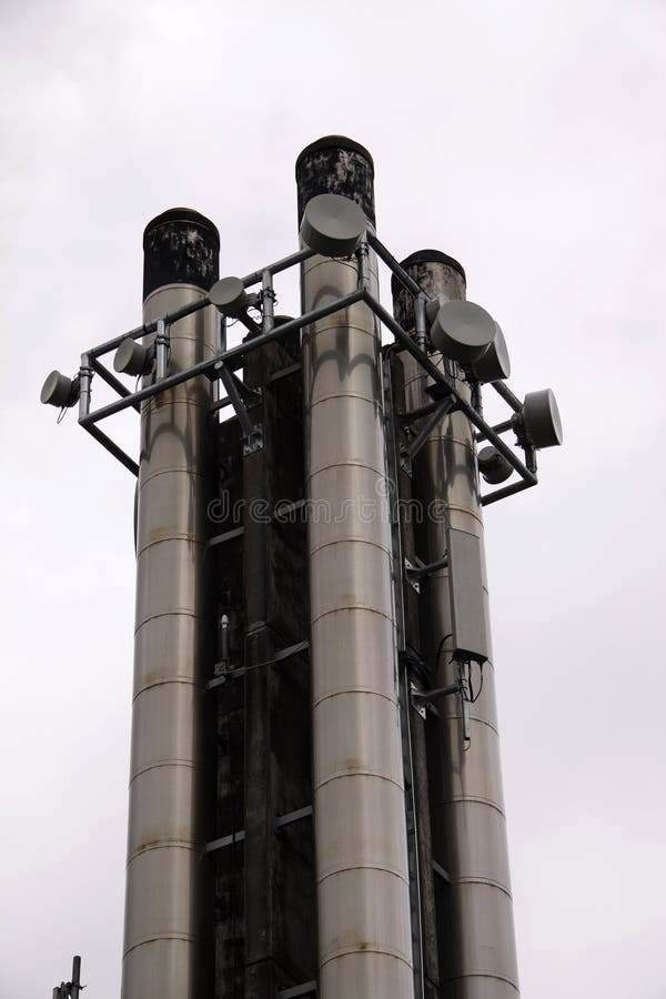 Cellular Communications Tower Stock Photo - Image of network, antennae ...