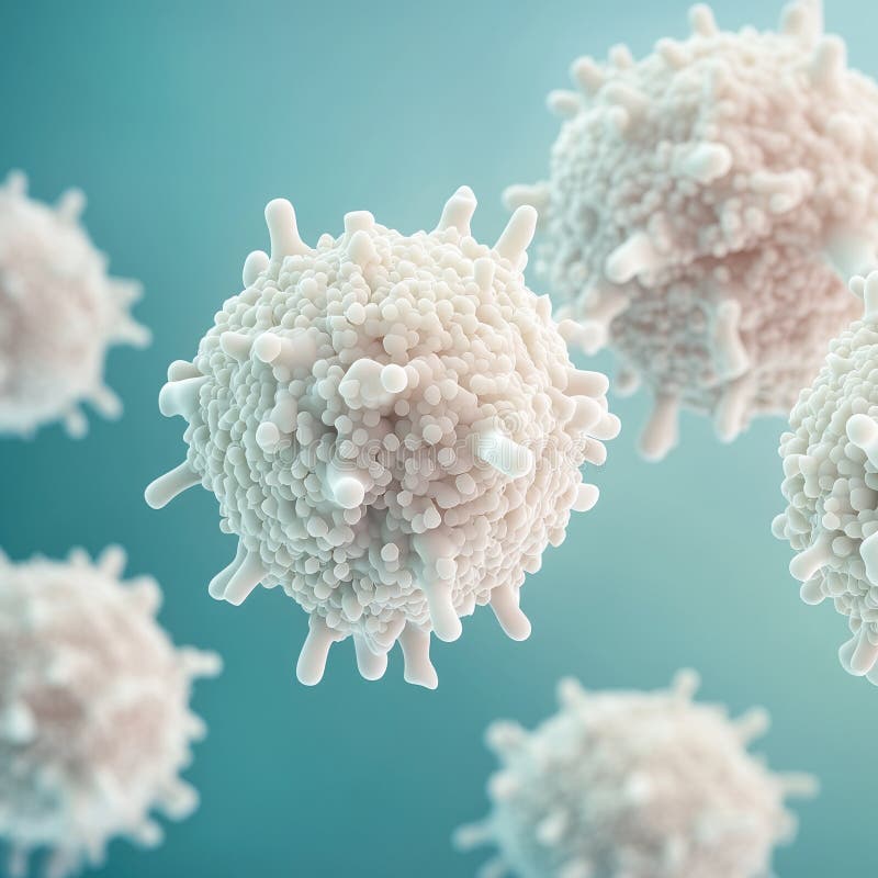 Cellular Defense: Leukocytes Under a Microscope, Showcasing Their ...