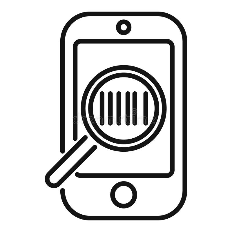 Cellular Device Quick Icon Outline Vector. Scan Smart Bar Stock Vector ...