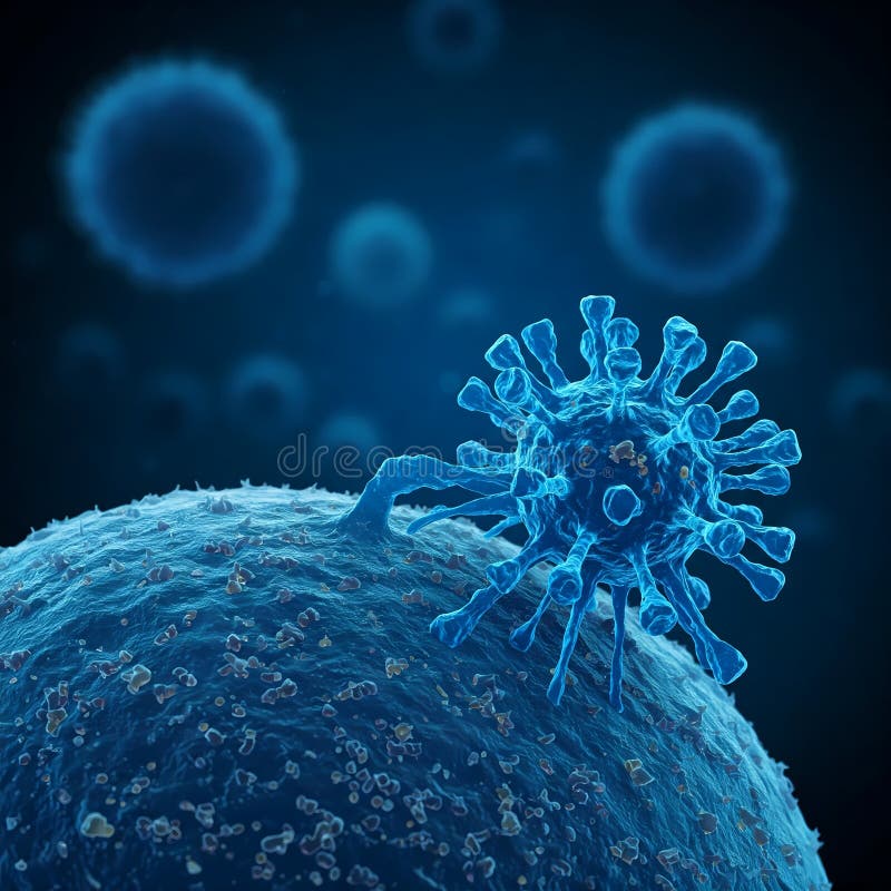 Cellular Games in the Microscopic World Stock Illustration ...