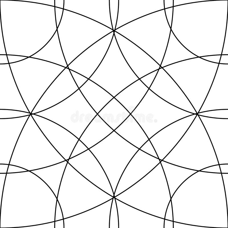 Cellular Grid, Mesh Pattern with Circles from Center Repeatable Stock ...