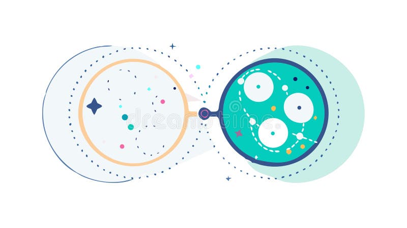 Cellular Growth or Biological Process, Microscopic World, Vector Design ...