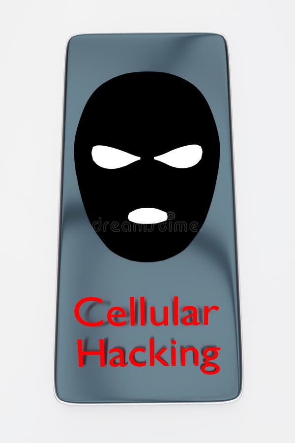Cellular Hacking concept stock illustration. Illustration of smartphone ...