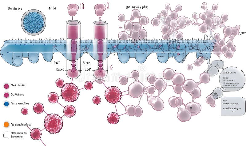 AI-Generated Cellular Network Visualization Stock Illustration ...