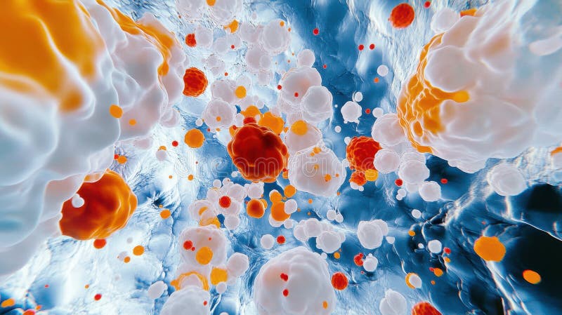 Cellular Landscape a Microscopic View of Floating Cells in Motion ...