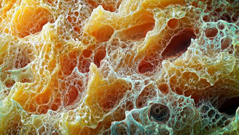 Cellular Landscape: Organic Structures in Vibrant Hues, Generative Ai ...