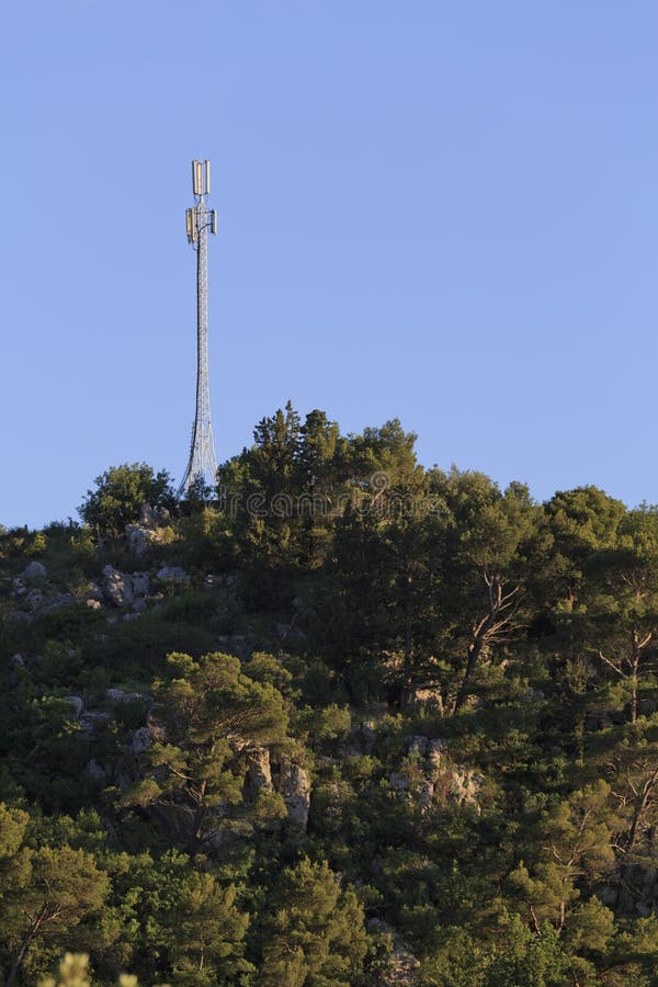 Cellular mast and trees stock image. Image of telecom - 31993817