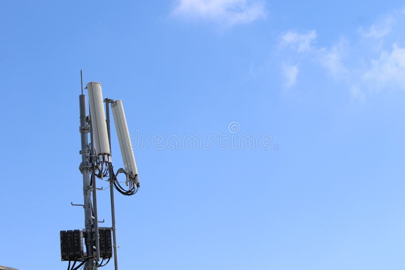 Cellular, Mobile Phone Transmitter Tower Stock Image - Image of modern ...