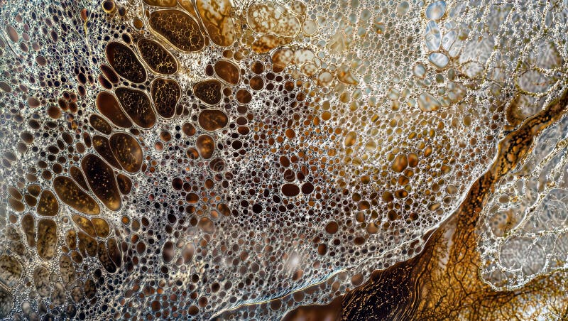 Cellular Mosaic: Warm Earth Tone Organic Bubble Patterns, Generative Ai ...