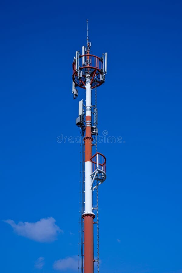 Cellular Network Antenna Pole Stock Photo - Image of antenna, mobile ...