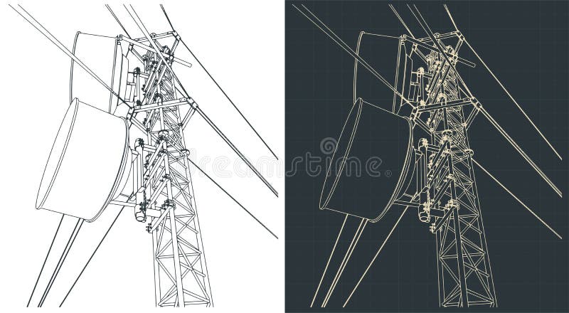 Cellular Network Base Station Illustrations Stock Vector - Illustration ...
