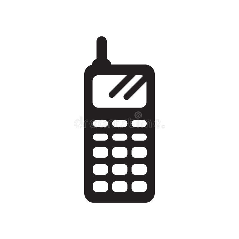 Cellular Phone Icon Vector Isolated on White Background, Cellular Phone ...
