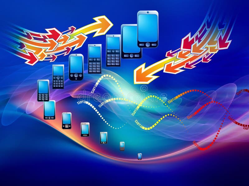 Cellular Phone World stock illustration. Illustration of composition ...