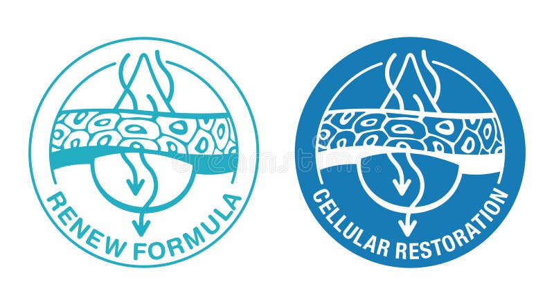 Cellular Restoration and Renew Formula Icon Stock Vector - Illustration ...