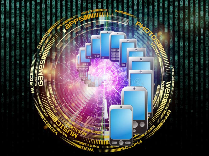 Cellular Revolutions stock illustration. Illustration of network - 22981362