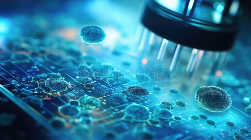 Cellular scientific data stock illustration. Illustration of biology ...