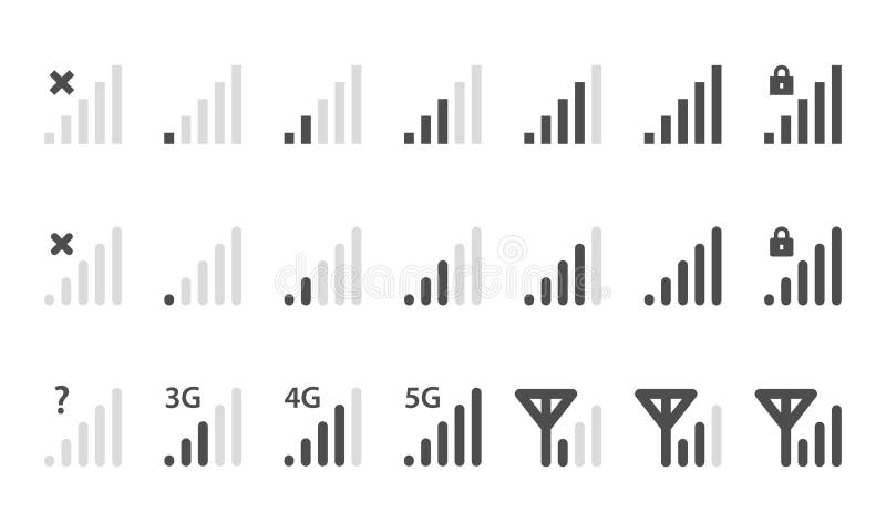 Cellular signal icon set. stock vector. Illustration of eps10 - 242605217 Cellular signal icon set. stock vector. Illustration of eps10 - 242605217
