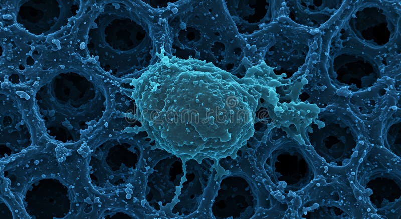 Microscopic Porous Scaffold Structure Stock Illustrations – 113 ...