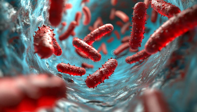 A Cellular Structure S Microscopic View of Bacteria Stock Photo - Image ...