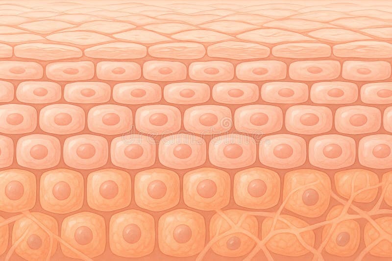 Skin Structure Illustration Showing Layers and Hair Follicle Stock ...
