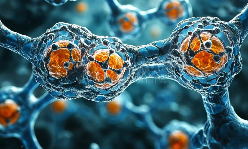 Cellular Structures, Close-up View of Interconnected Biological ...