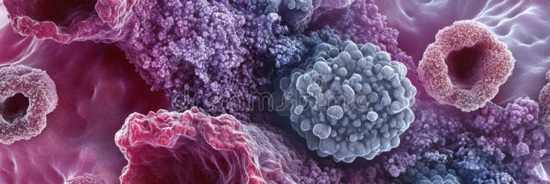 Cellular Structures Showcase Diverse Colors and Shapes, Reflecting ...