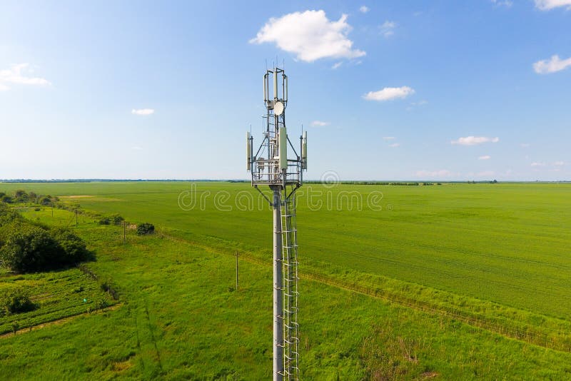Cellular Tower. Equipment for Relaying Cellular and Stock Image - Image ...