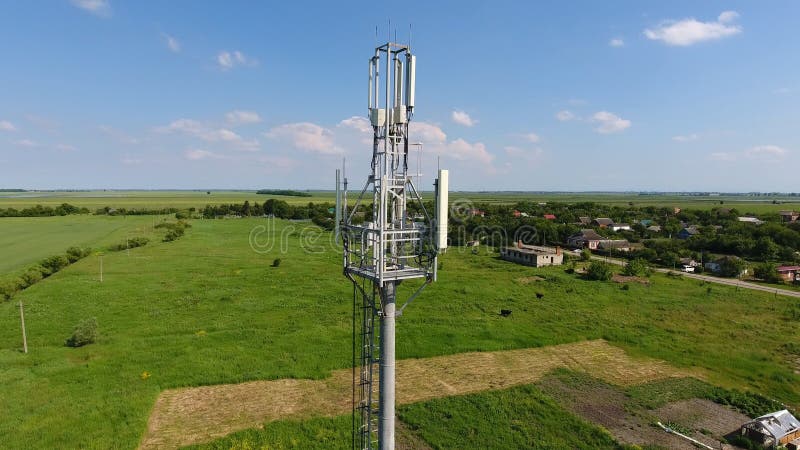 Cellular Tower. Equipment for Relaying Cellular and Mobile Signal Stock ...