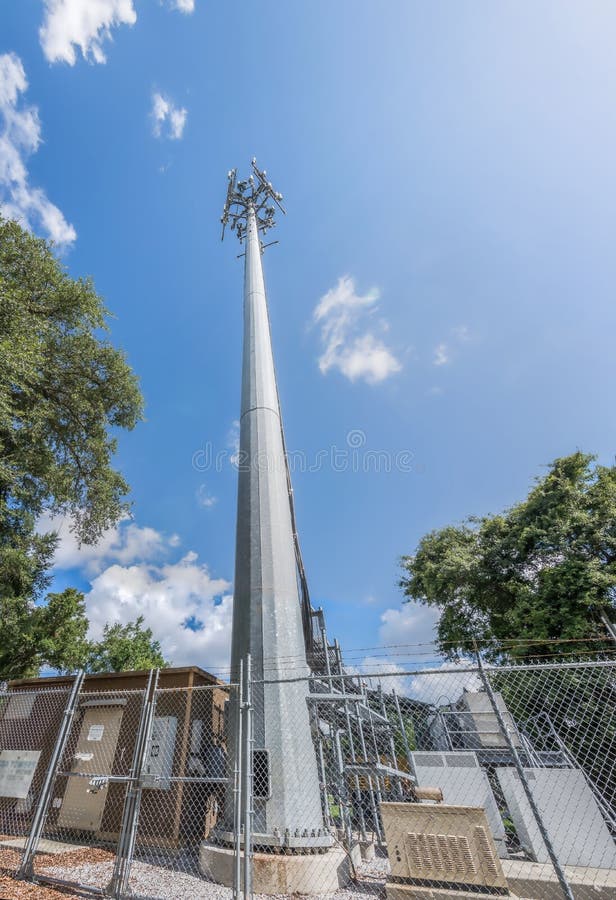 Tall Cellular Phone Tower. stock image. Image of point - 105984645