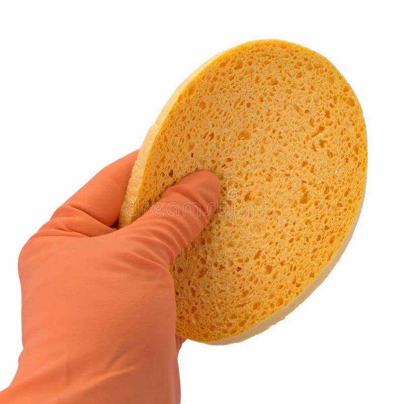 Cellulose Sponge in Close Up Stock Image - Image of cleaning, viscose ...