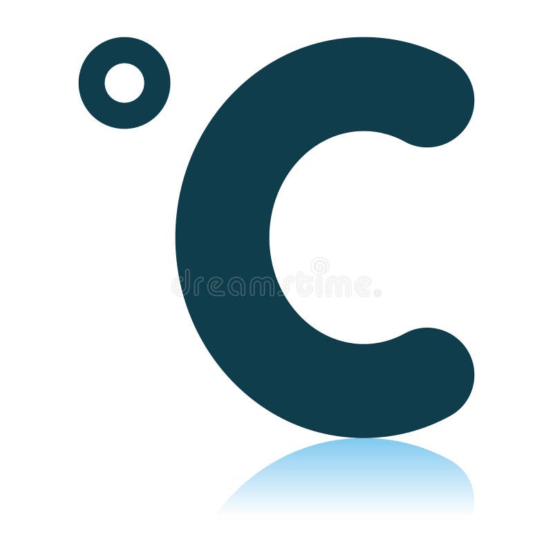 Degree Celsius Thin Line Flat Color Icon. Linear Vector Symbol ...