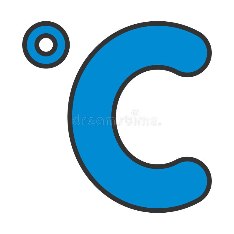 Celsius Degree Icon stock vector. Illustration of climate - 251848461