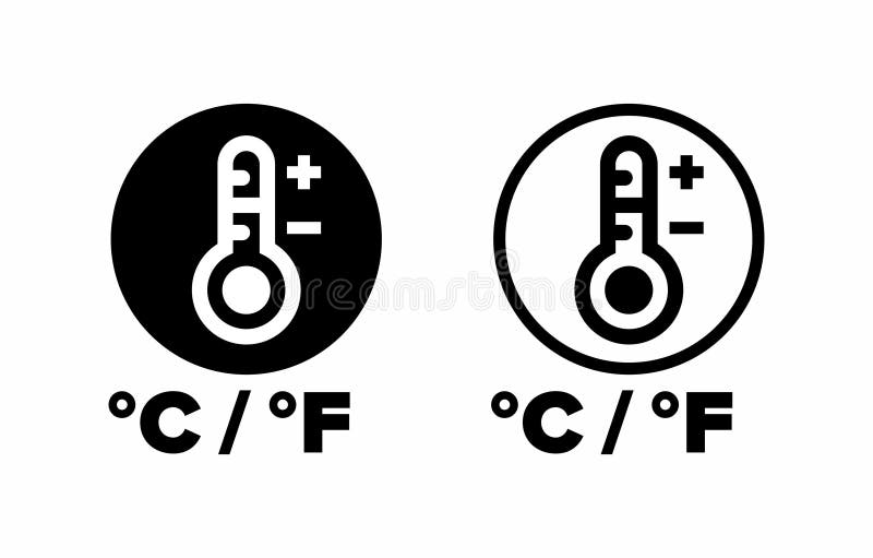 Celsius and Fahrenheit Vector Information Sign Stock Vector ...