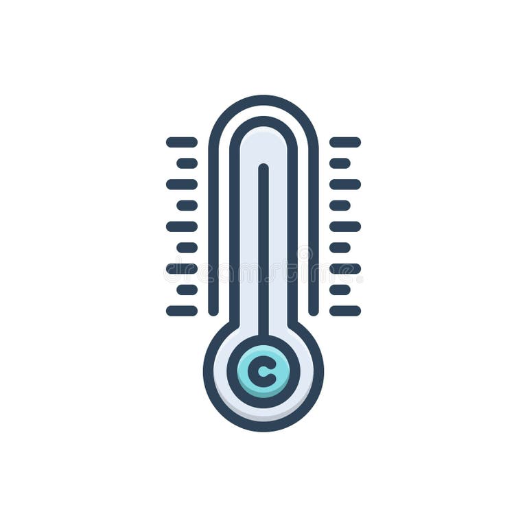 Color Illustration Icon for Celsius, Thermometer and Heat Stock ...