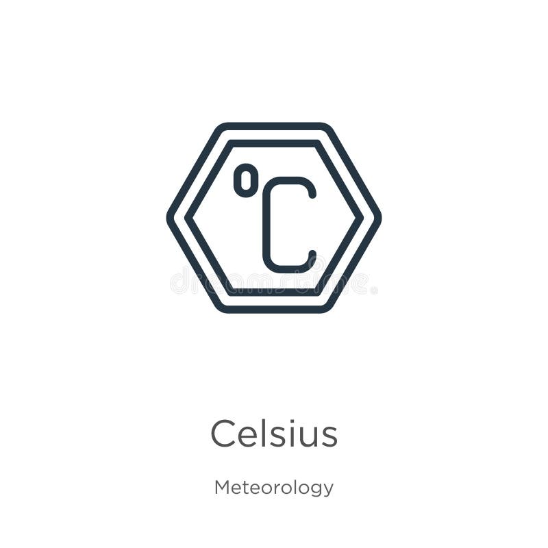 Linear Celsius Icon from Meteorology Outline Collection. Thin Line ...
