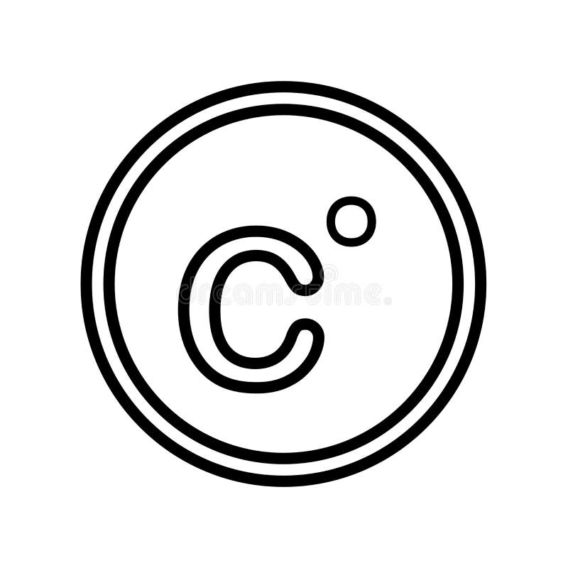 Celsius Icon Vector Sign and Symbol Isolated on White Background ...
